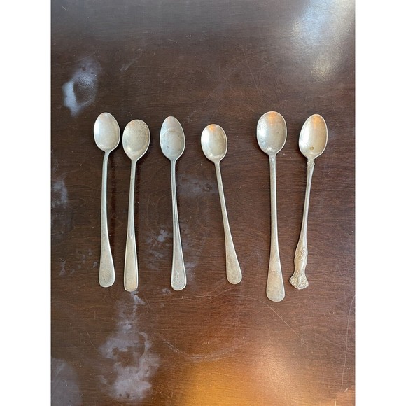 Dining | Set Of 6 Vintage Silver Plate Teaspoons 7 78 Ornate Unusual ...